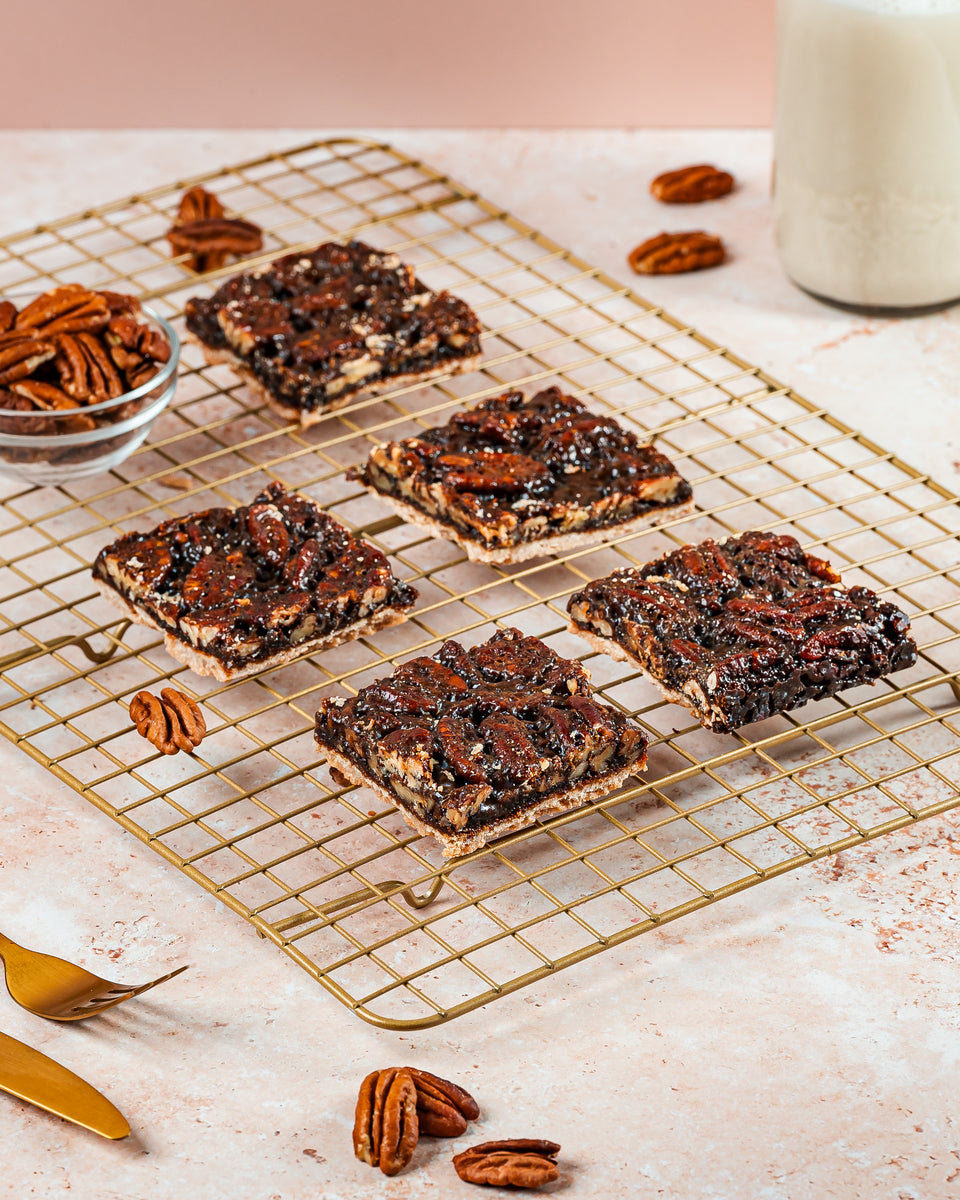 Paleo Vegan Pecan Bars – Konscious Kitchen