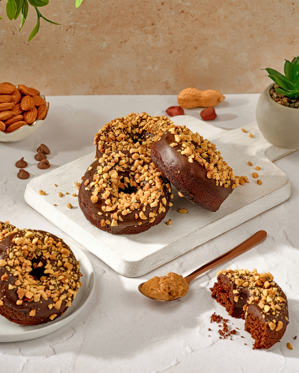 Vegan Chocolate Peanut Butter Doughnuts – Konscious Kitchen
